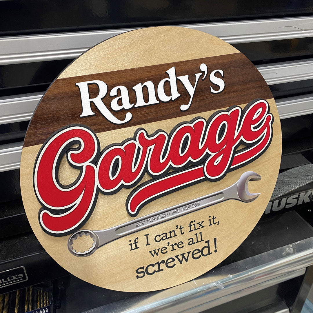 Custom Garage Sign | Wood Sign– Pinetree Innovations