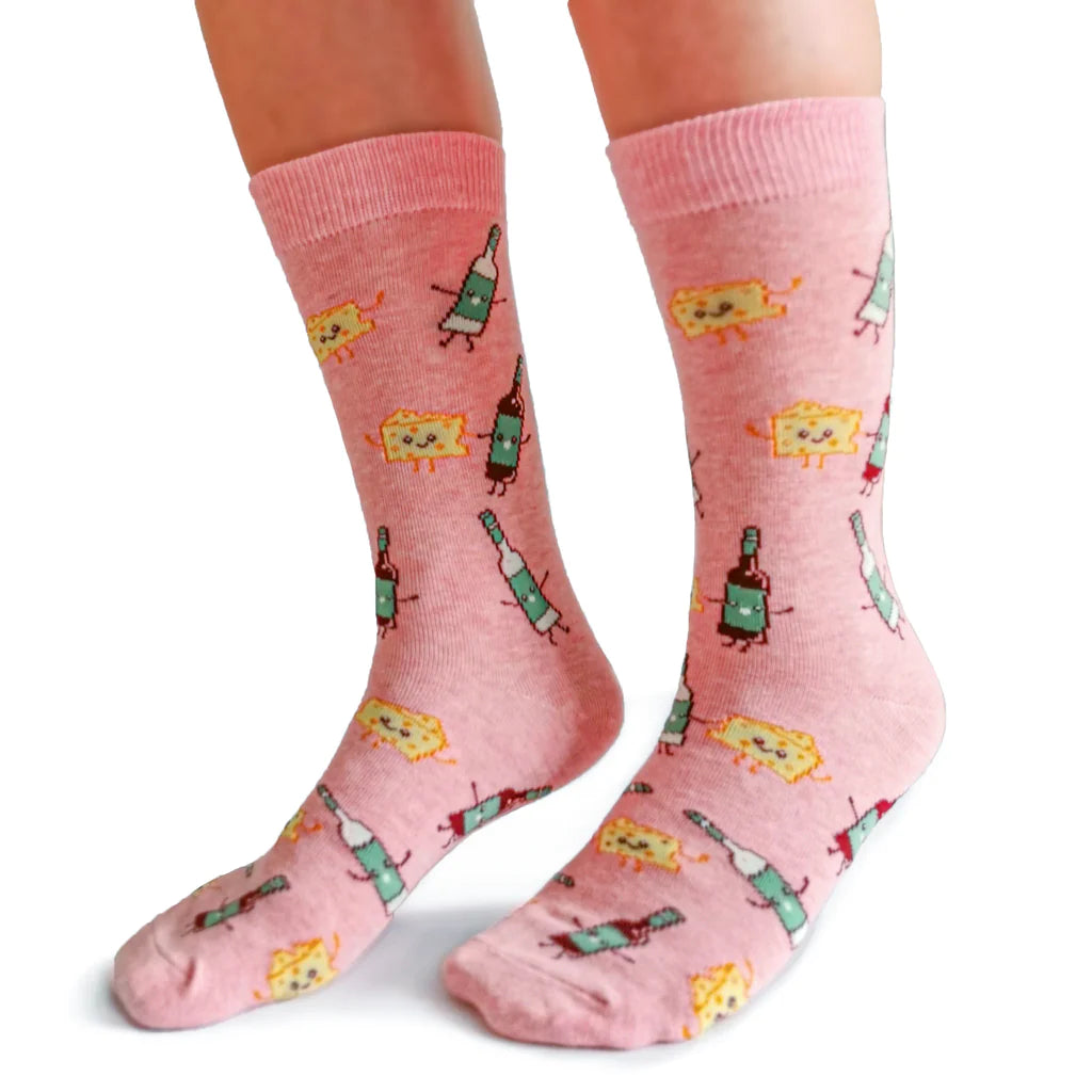 Wine & Cheese | Womans Socks– Pinetree Innovations