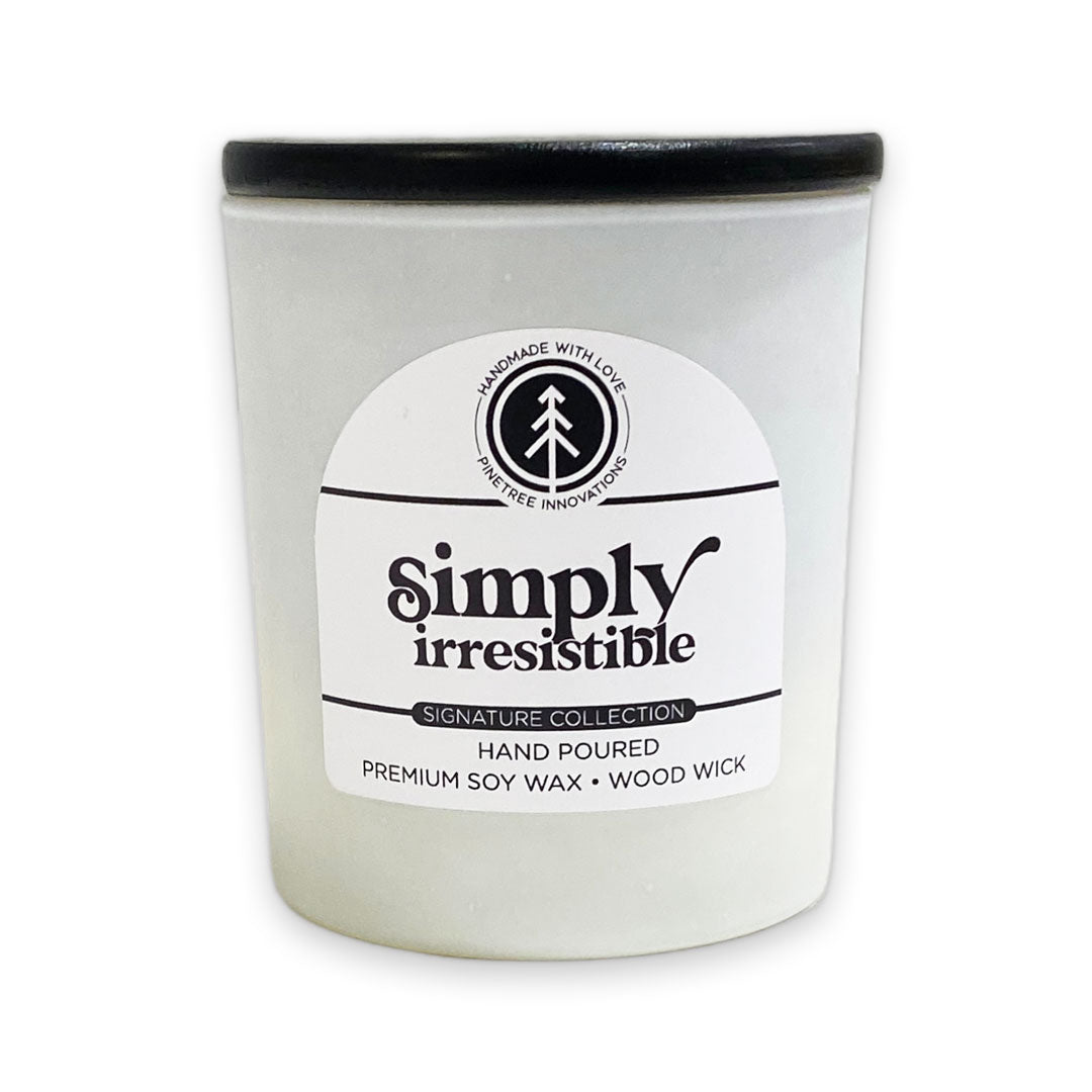 10 oz Soy Candle Wood Wick - Simply Irresistible | Pinetree Innovations